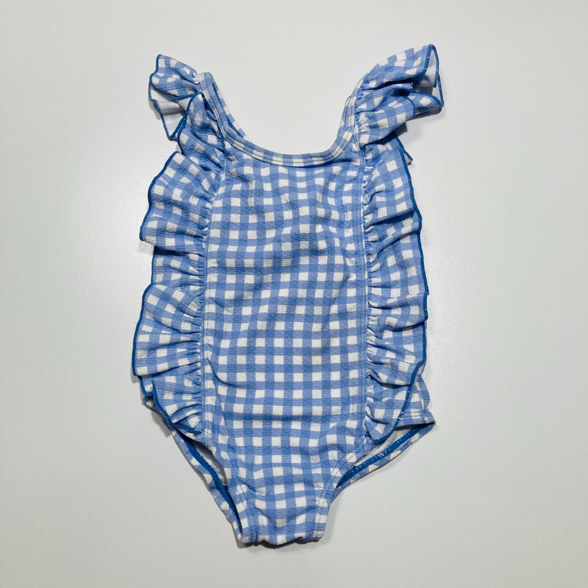 Blue Checked Bathers One Piece Swimsuit– Slow Revolution