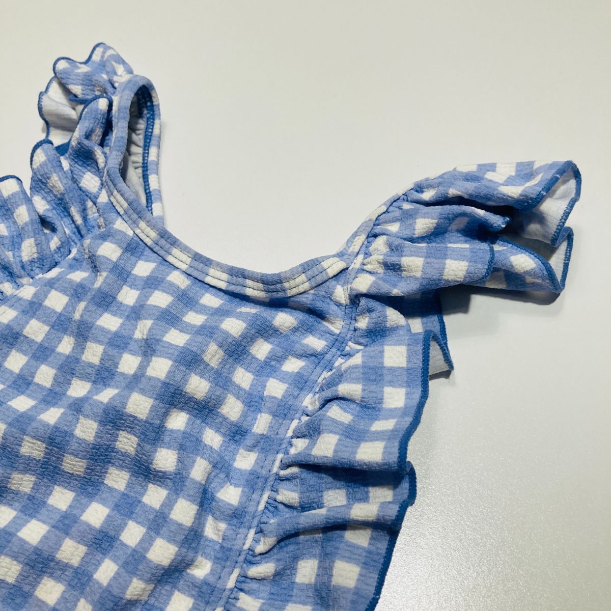 Blue Checked Bathers One Piece Swimsuit– Slow Revolution