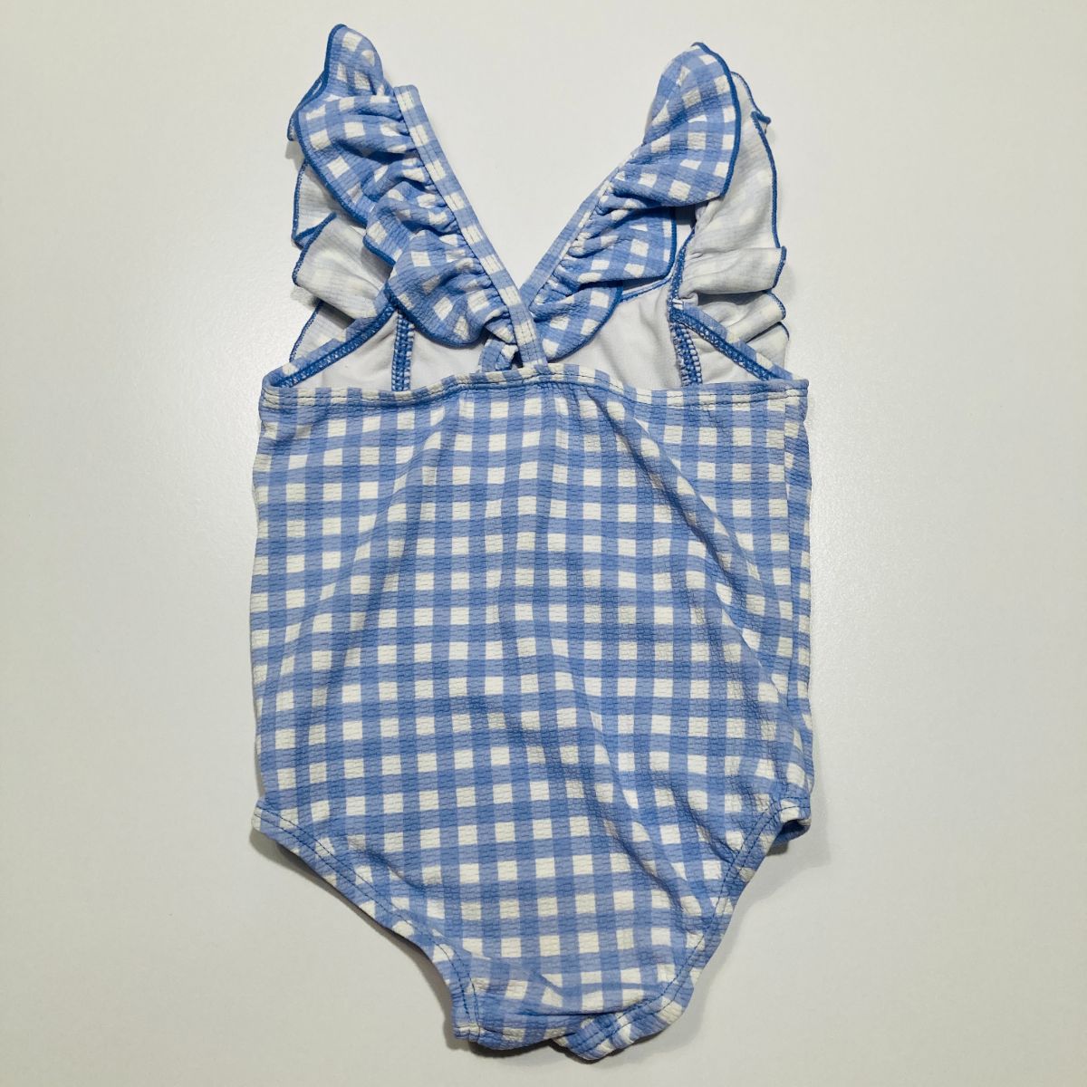 Blue Checked Bathers One Piece Swimsuit– Slow Revolution